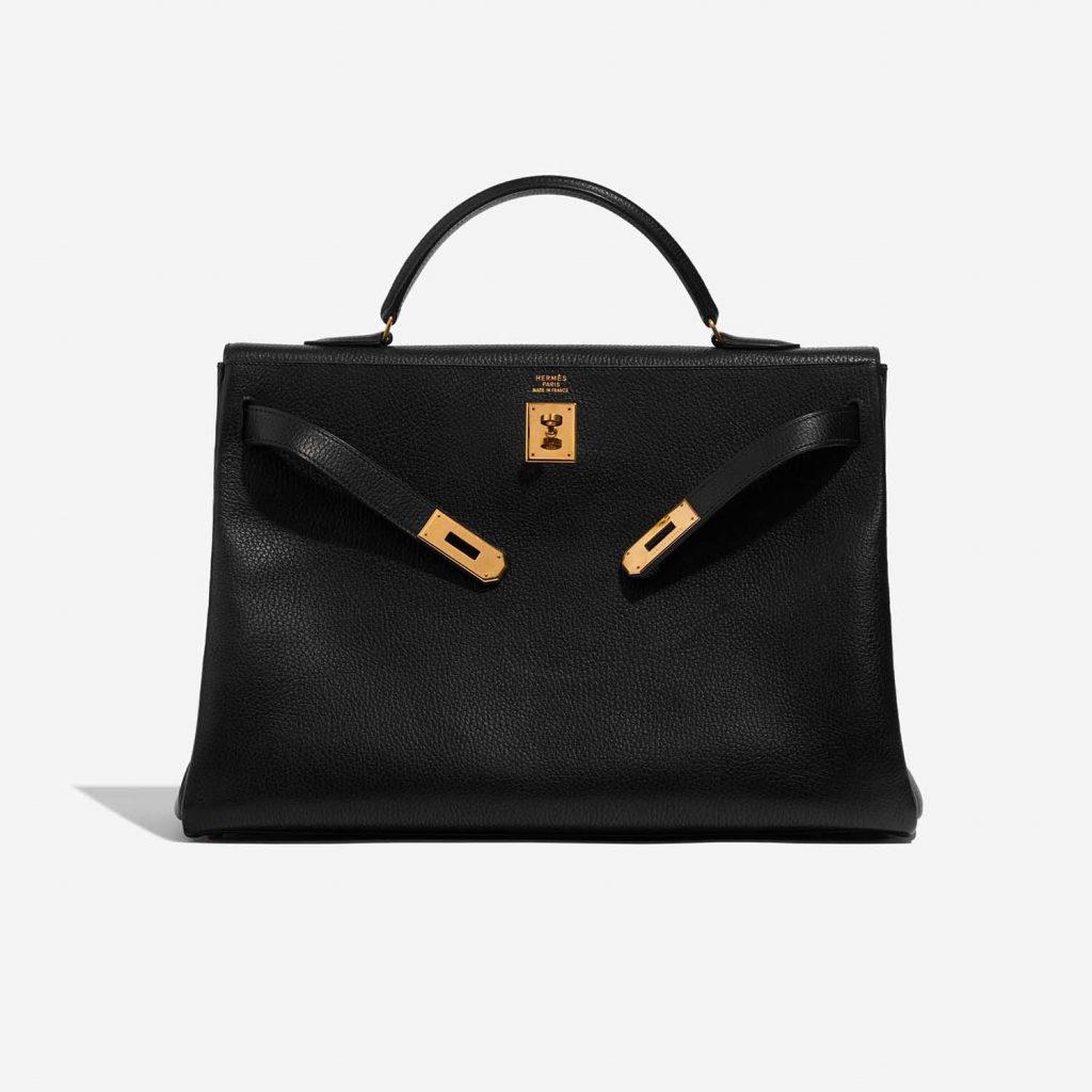Hermès Kelly 40 Ardennes Black | SACLÀB
