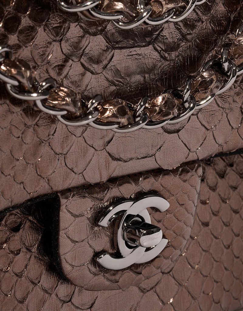 Chanel Timeless Medium Python Bronze | SACLÀB