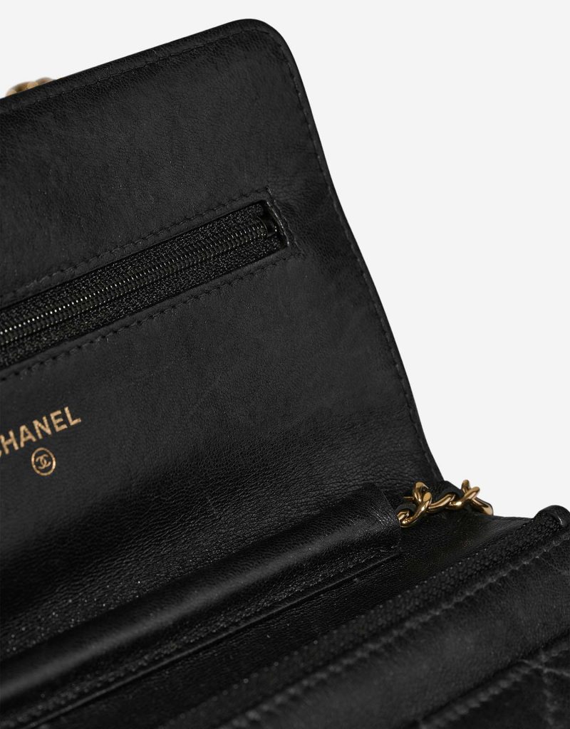 Chanel Timeless Wallet On Chain Lamb Black | SACLÀB