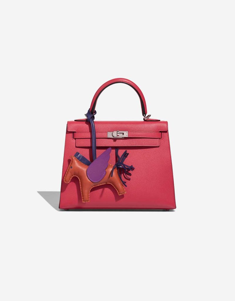 Hermès Rodeo MM Milo Orange Poppy / Rose Azalee / Blue Azteque | SACLÀB