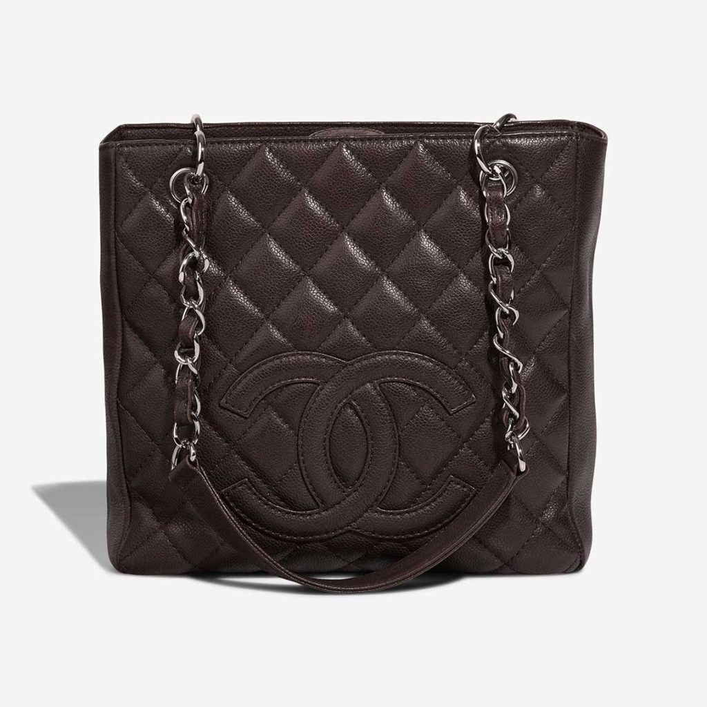 Chanel Shopping Tote PST Caviar Dark Brown | SACLÀB