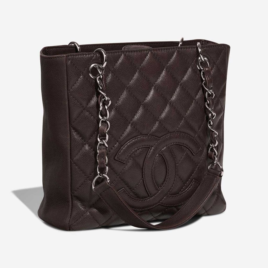 Chanel Shopping Tote PST Caviar Dark Brown | SACLÀB