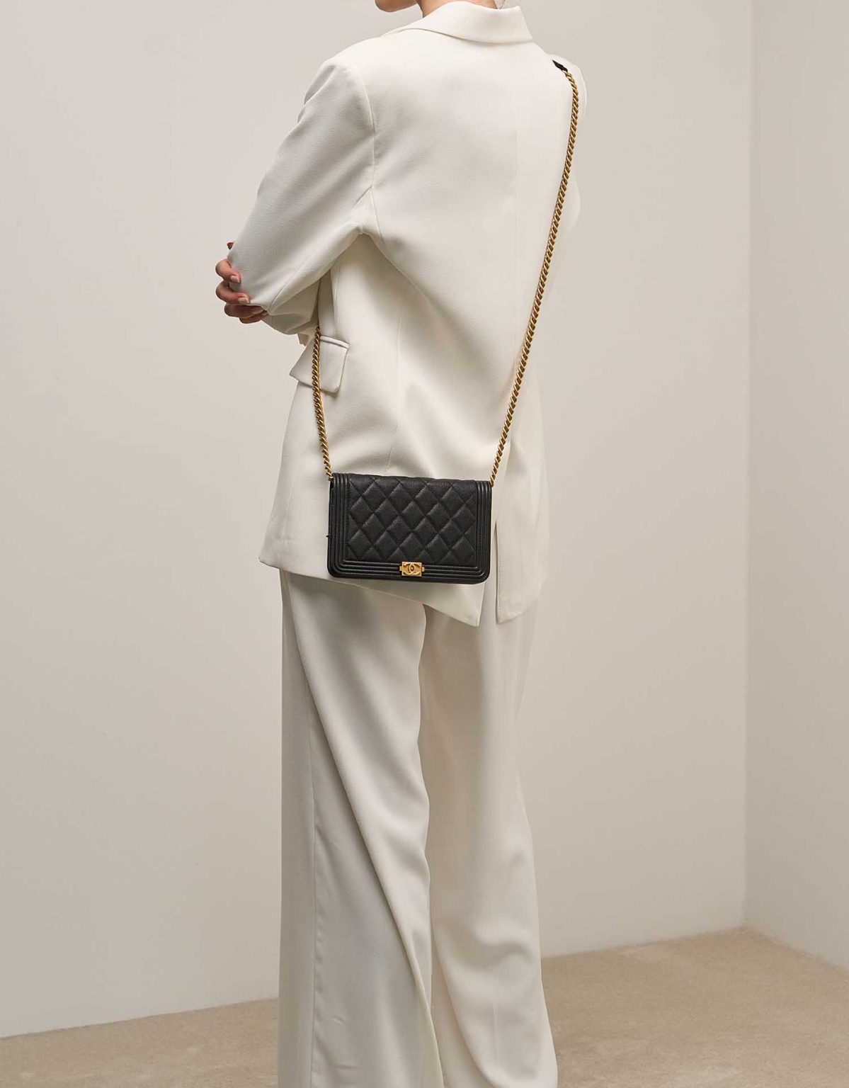 Chanel Boy Small Caviar Black | SACLÀB