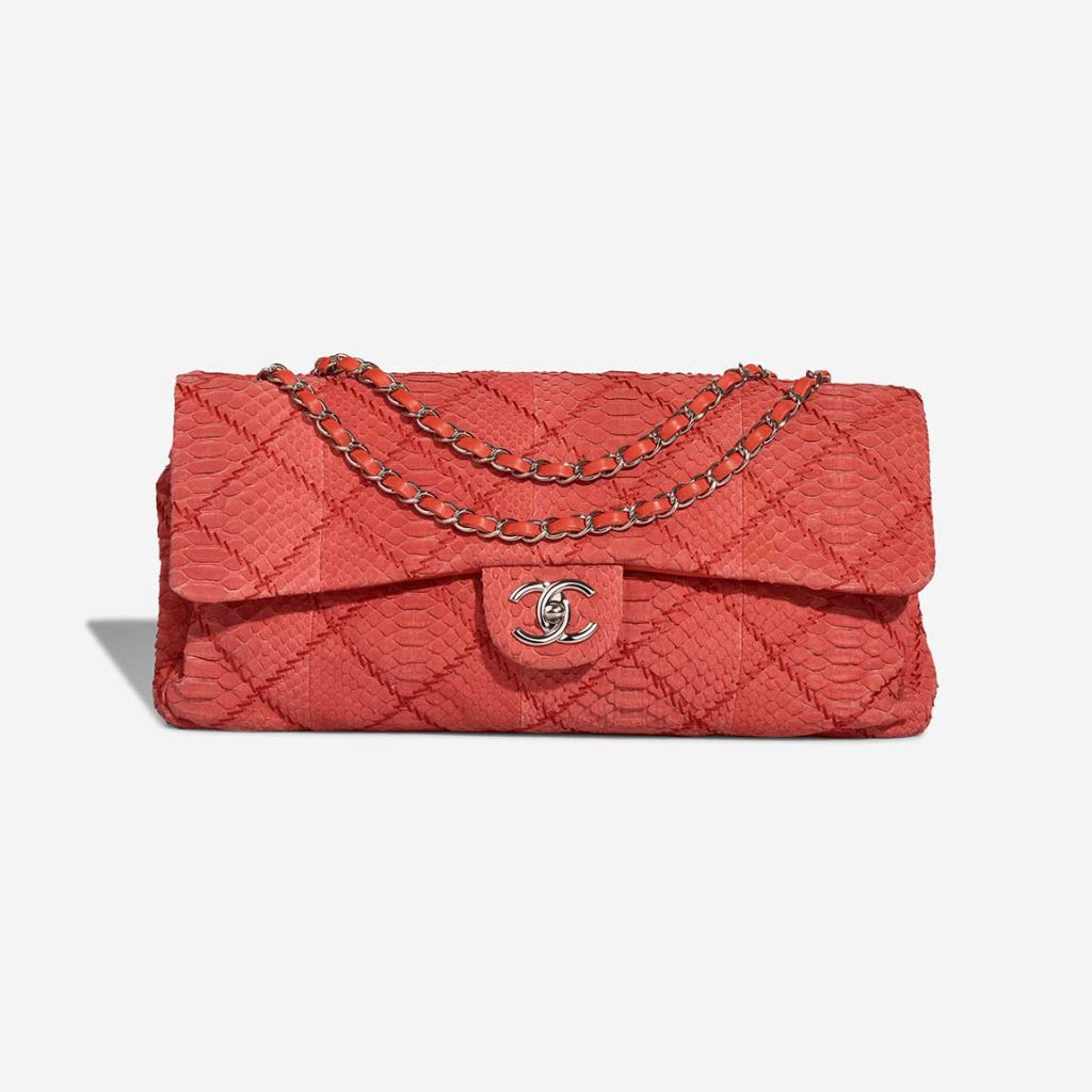 Chanel Timeless Maxi Flap Bag Python Red | SACLÀB