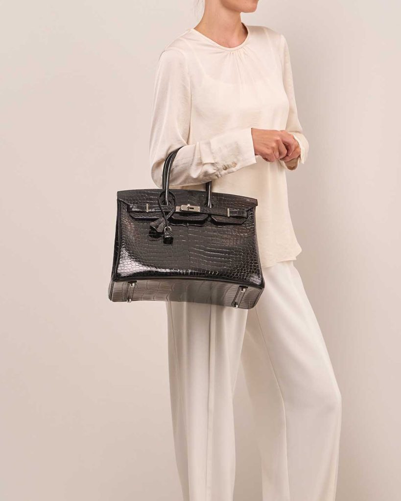 Hermès Birkin 35 Porosus Crocodile Black | SACLÀB