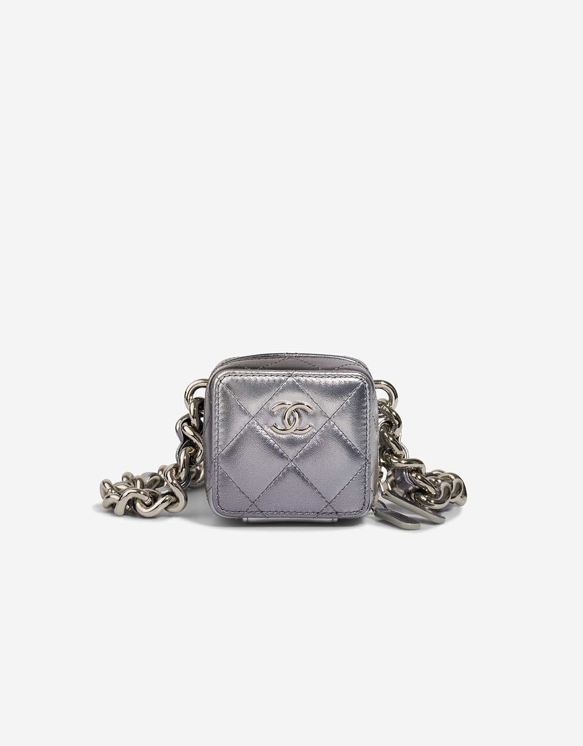 Chanel Timeless Micro Lamb Silver | SACLÀB