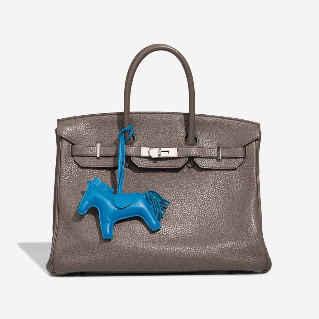 Hermès Rodeo MM Milo Lamb Bleu Zanzibar | SACLÀB