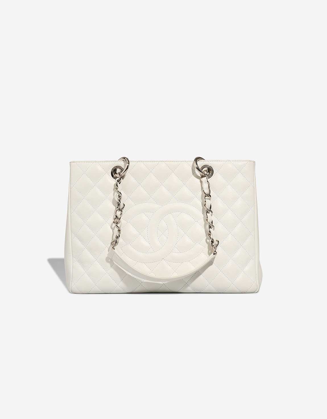 Chanel Shopping Tote GST Caviar White | SACLÀB