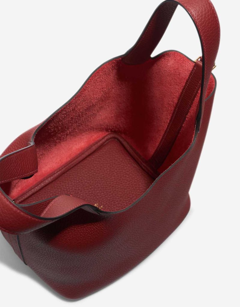 Hermès Picotin 18 Taurillon Clémence Rouge H | SACLÀB