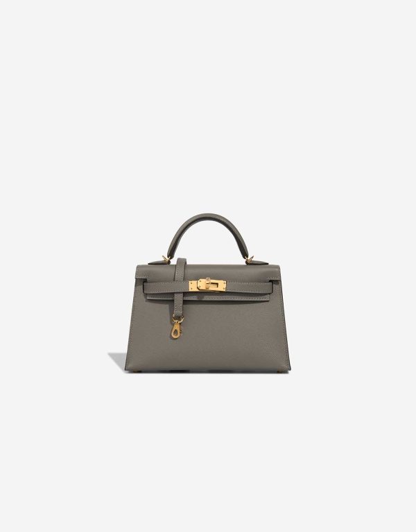 Hermès Kelly HSS Mini Chèvre Mysore Nata / Gris Perle | SACLÀB