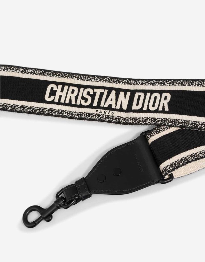 Dior Shoulder Strap Canvas Black / White | SACLÀB