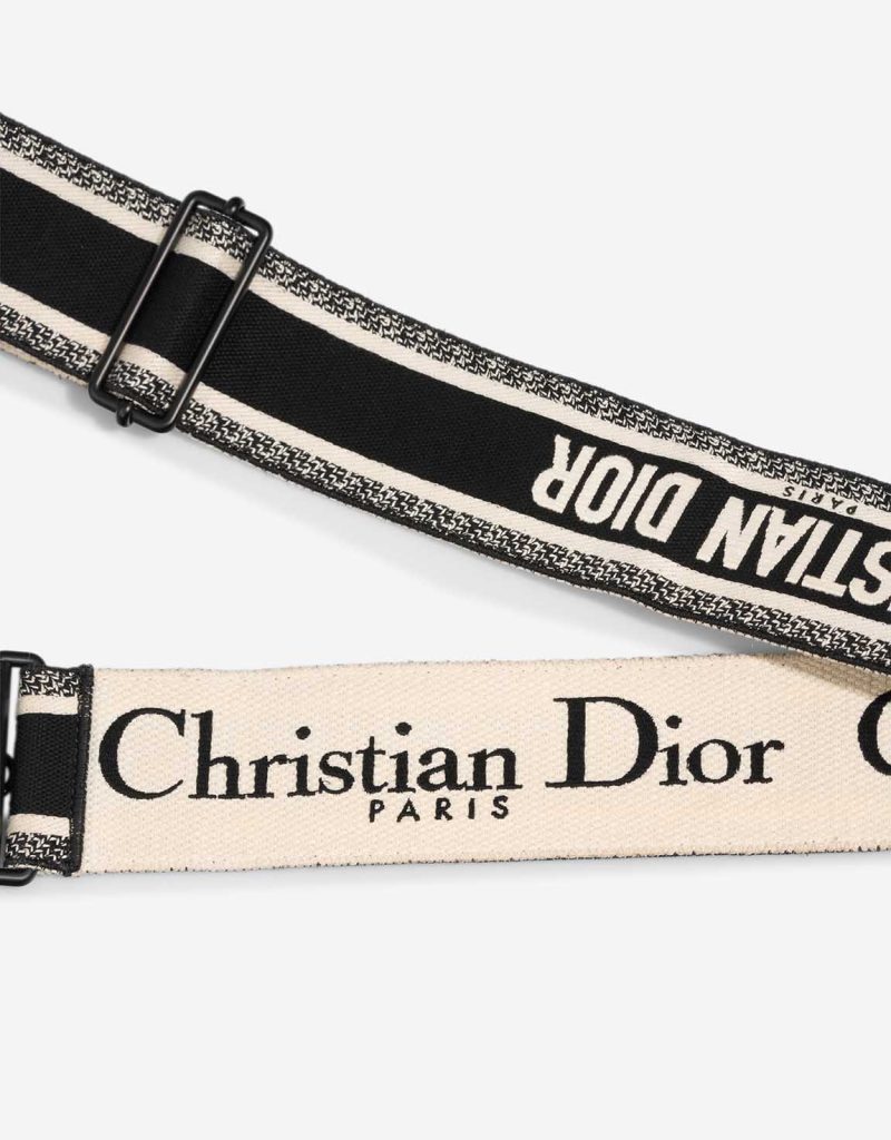 Dior Shoulder Strap Canvas Black / White | SACLÀB