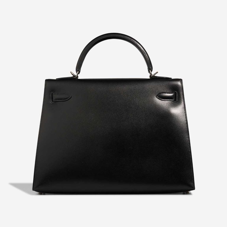 Hermès Kelly 32 Guilloche Box Black | SACLÀB