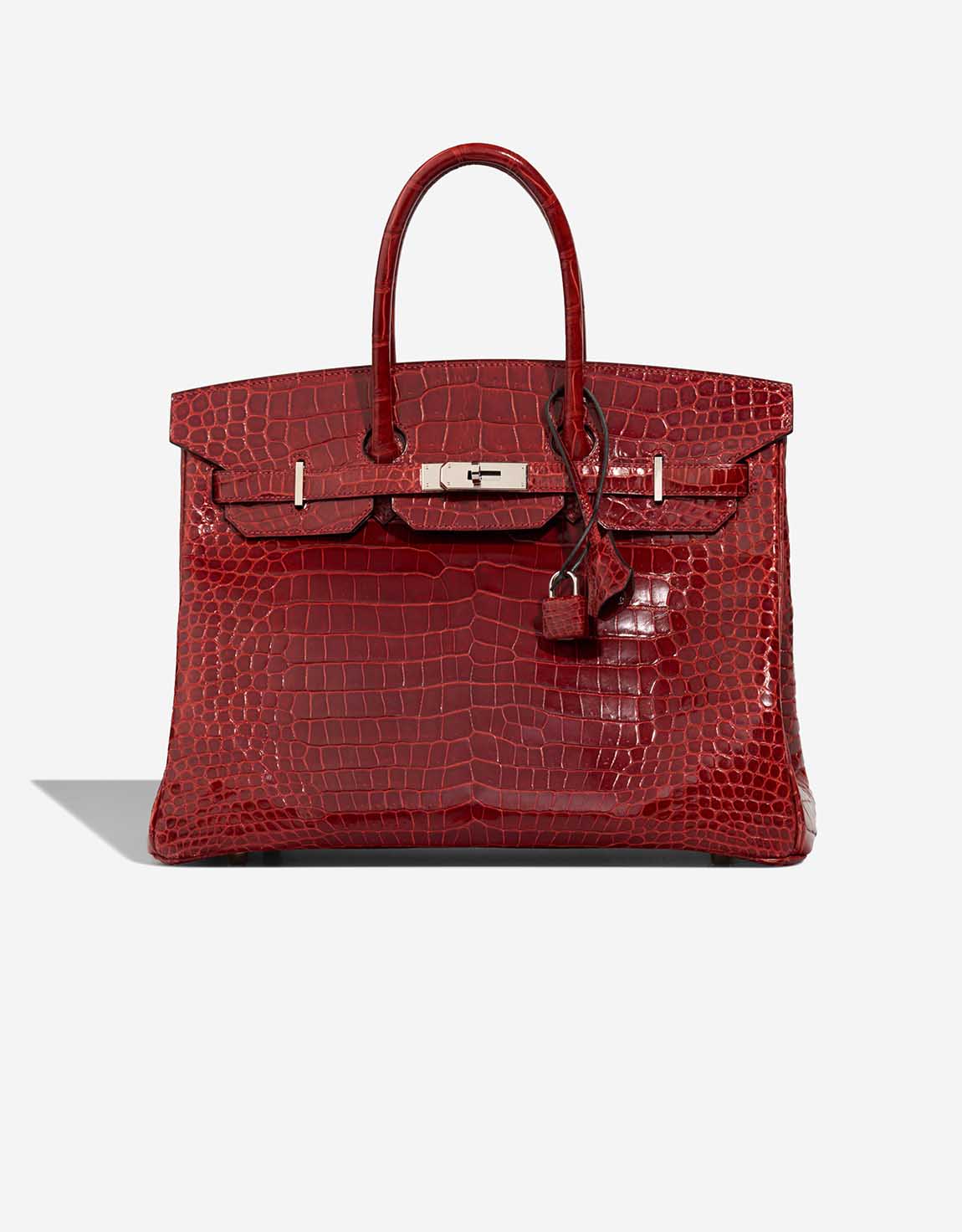 Hermès Birkin 35 Porosus Crocodile Rouge H | SACLÀB