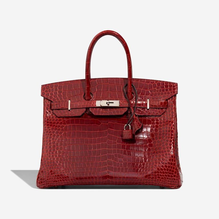 Hermès Birkin 35 Porosus Crocodile Rouge H | SACLÀB