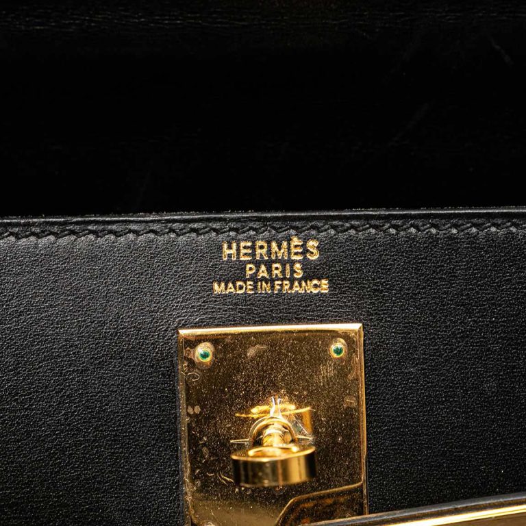 Hermès Kelly 32 Box Black | SACLÀB