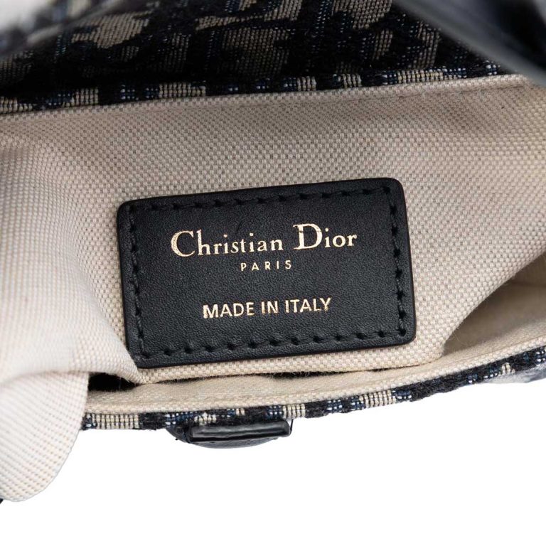 Dior Saddle Mini Canvas Blue / White | SACLÀB