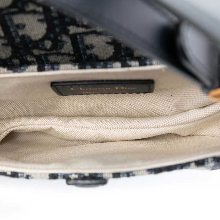 Dior Saddle Mini Canvas Blue / White | SACLÀB