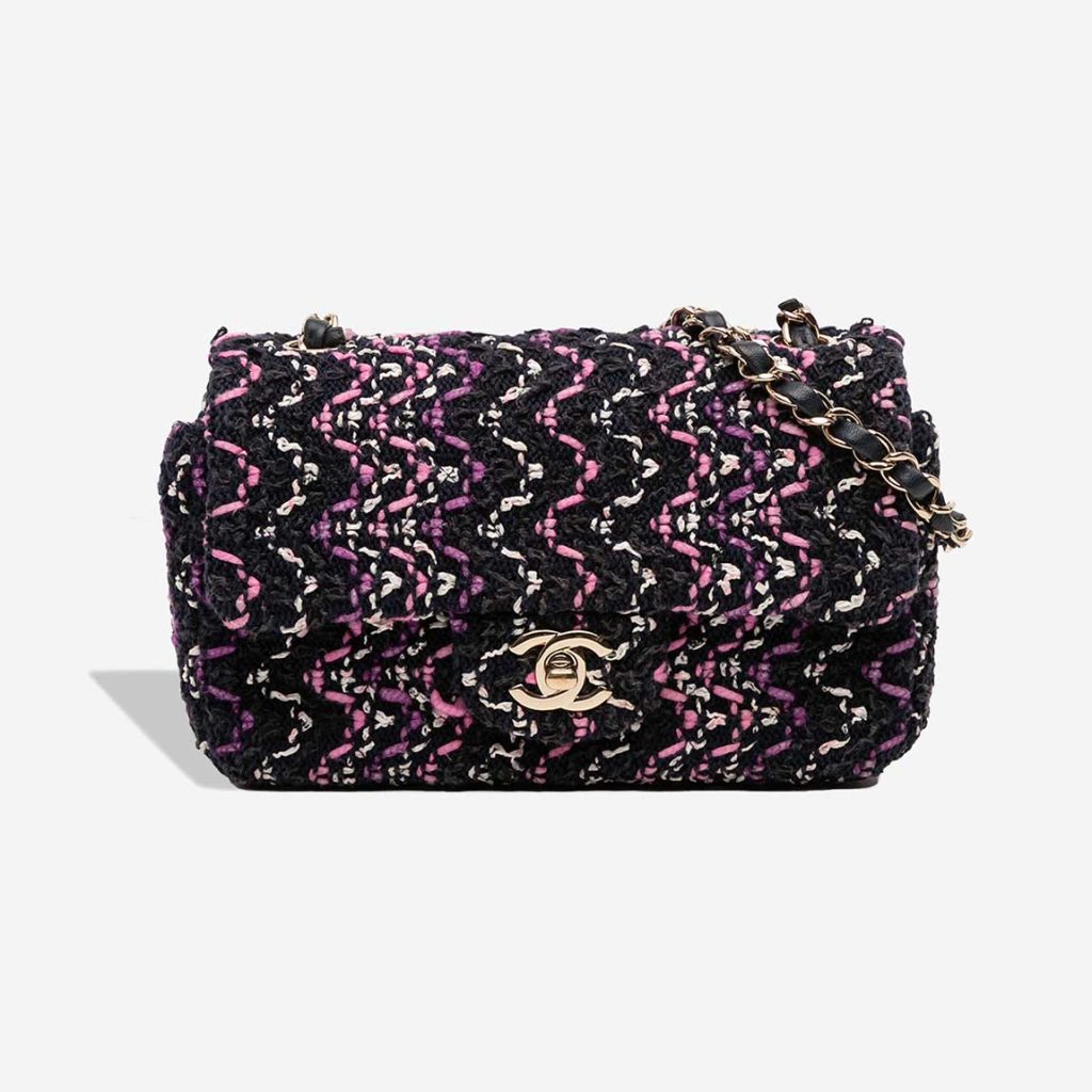 Chanel Timeless Mini Rectangular Tweed Pink / Purple / White / Black ...