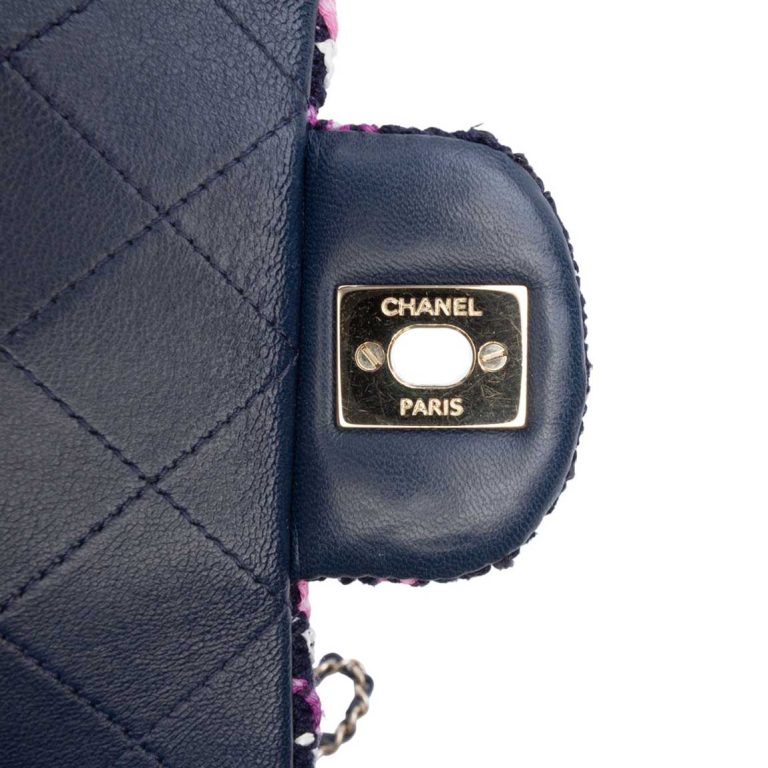Chanel Timeless Mini Rectangular Tweed Pink / Purple / White / Black ...