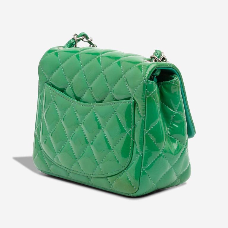 Chanel Timeless Mini Square Patent Green | SACLÀB