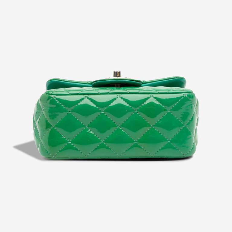 Chanel Timeless Mini Square Patent Green | SACLÀB
